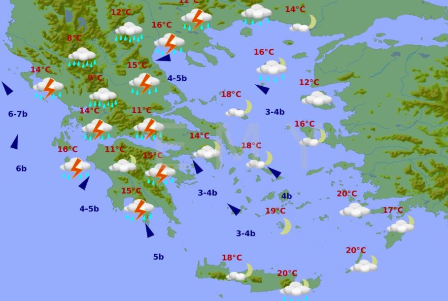 Κακοκαιρία Ευρυδίκη: Νέο έκτακτο δελτίο καιρού – Έρχεται νέα επιδείνωση ...