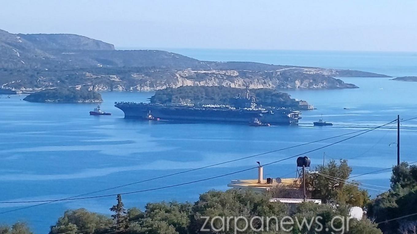 Χανιά: Κατέπλευσε στη Σούδα το αεροπλανοφόρο «USS George H.W. Bush ...